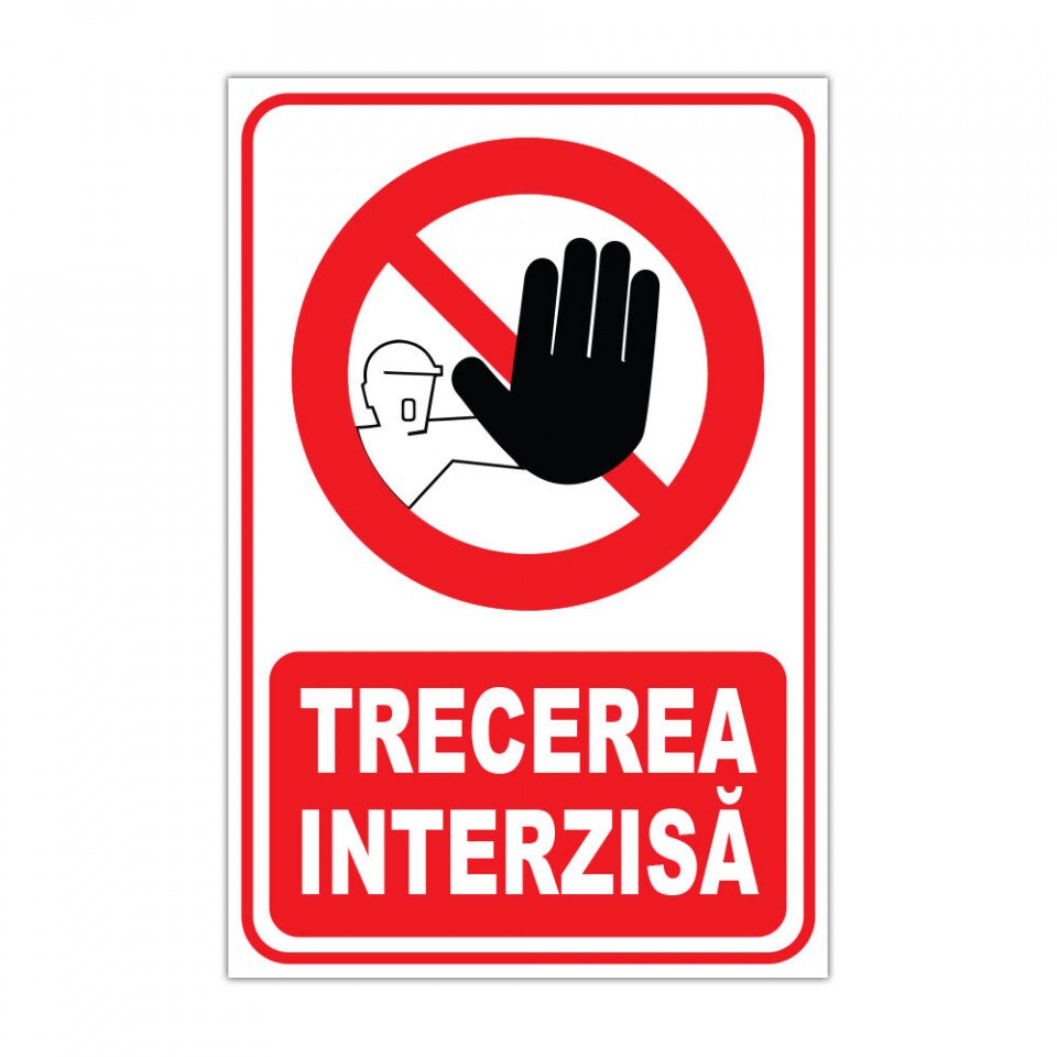 Indicator Interzicere, Stickermania, Trecerea interzisa, Autocolant ...