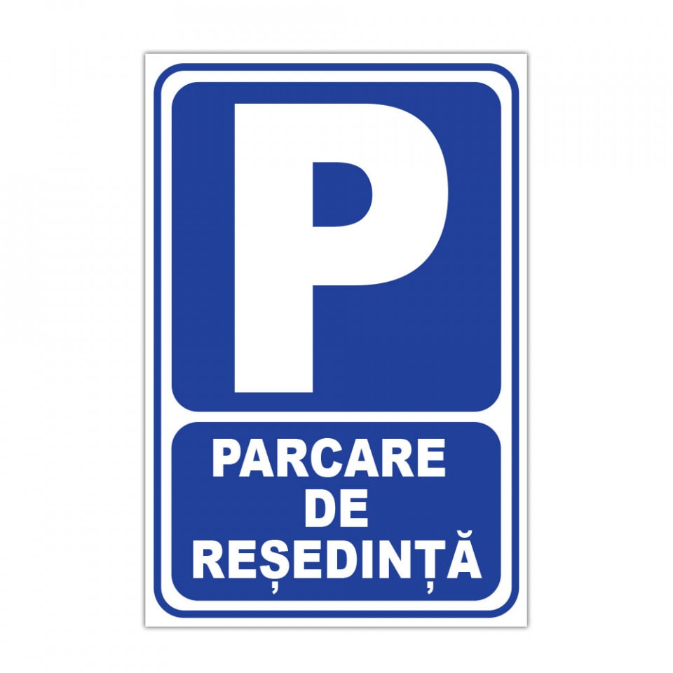 Indicator Parcare, Stickermania, Parcare de resedinta, 20x30 cm ...