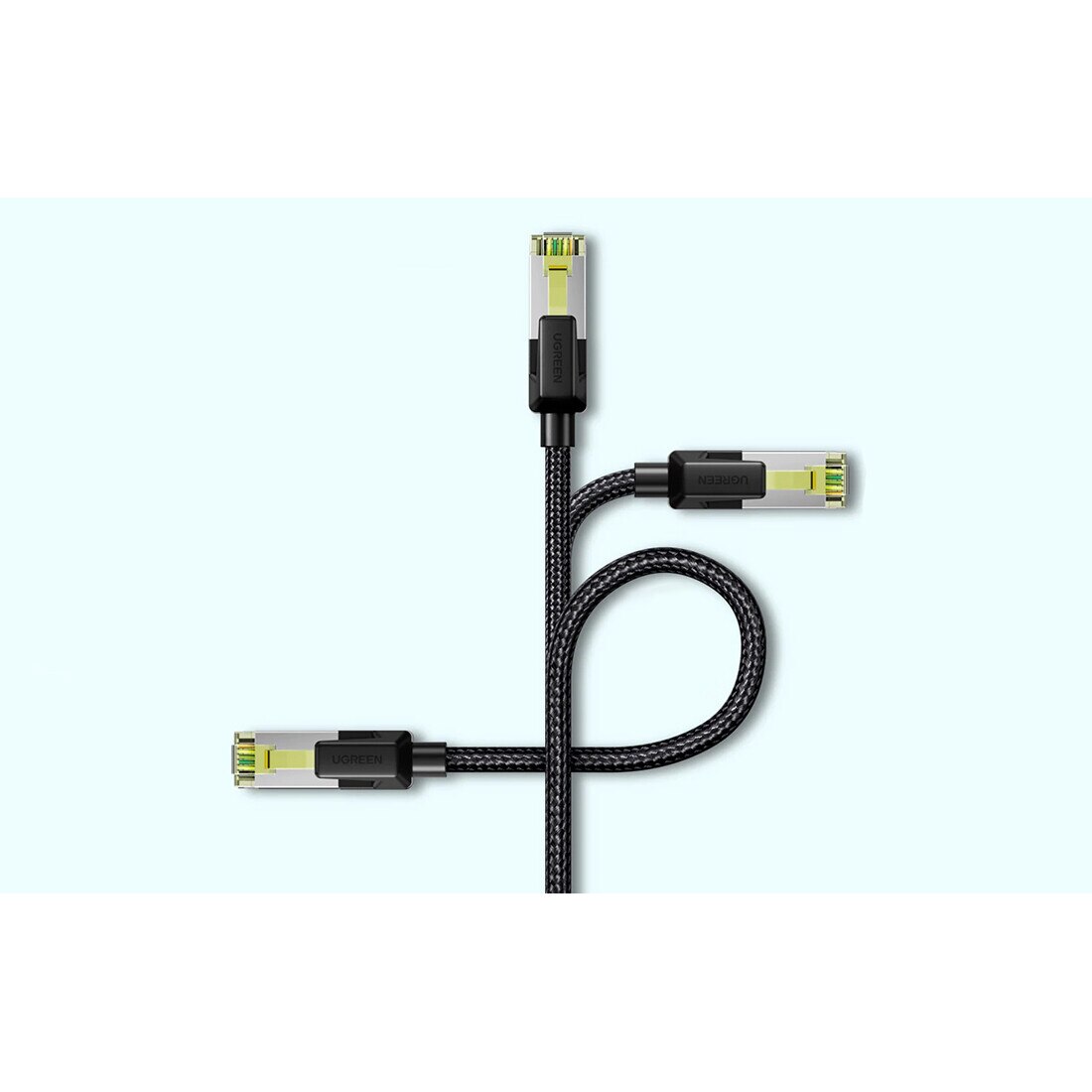 Cablu retea rotund UGREEN NW150 Ethernet Braid, Cat. 7, mufat 2xRJ45, F ...