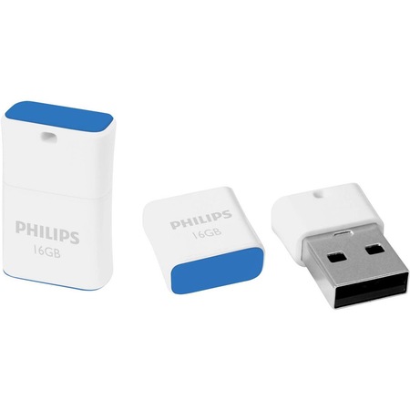 USB памет Philips Pico Edition 16GB USB 2.0 White Blue - eMAG.bg