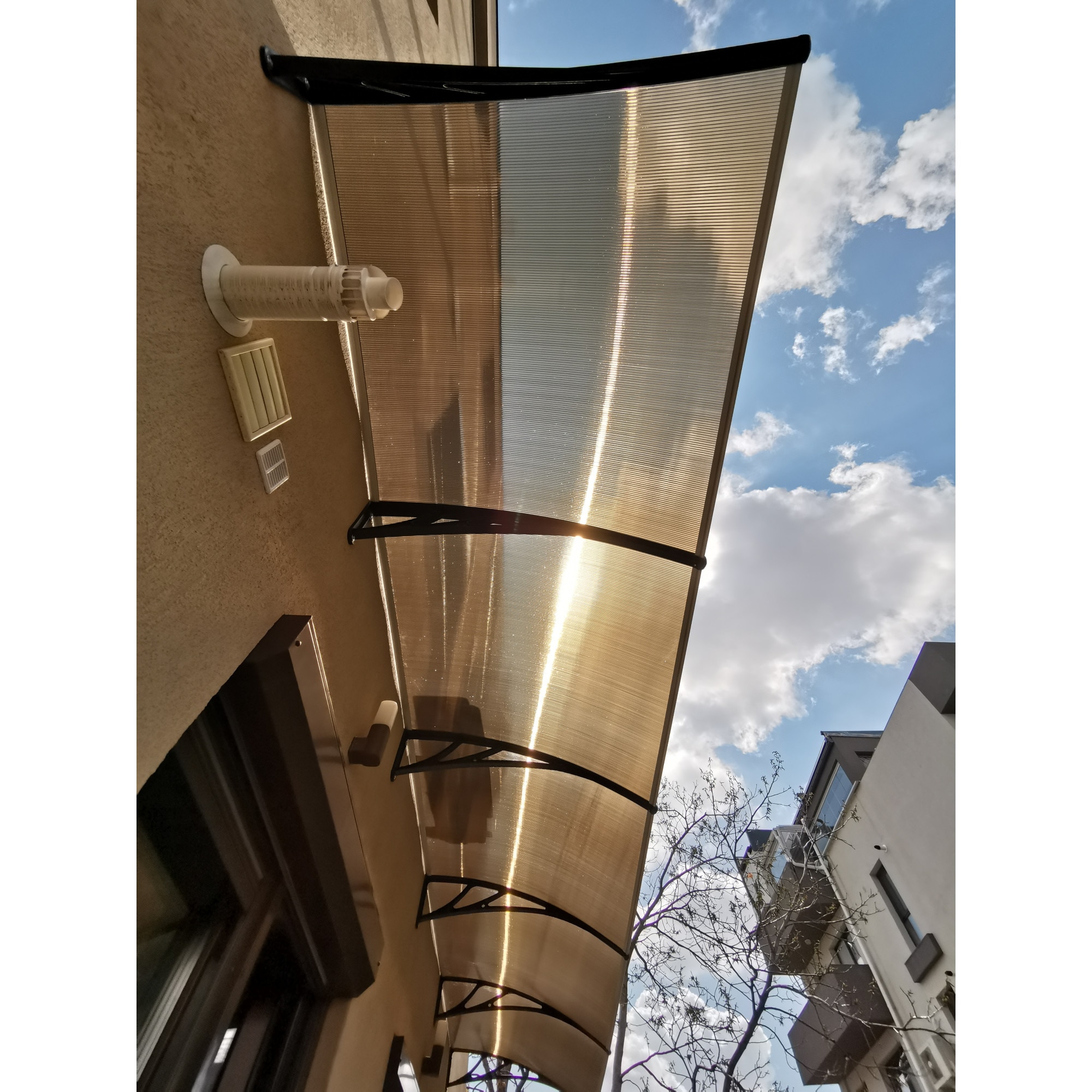 Copertina, marchiza modulara, Policarbonat celular, Bronz transparent ...