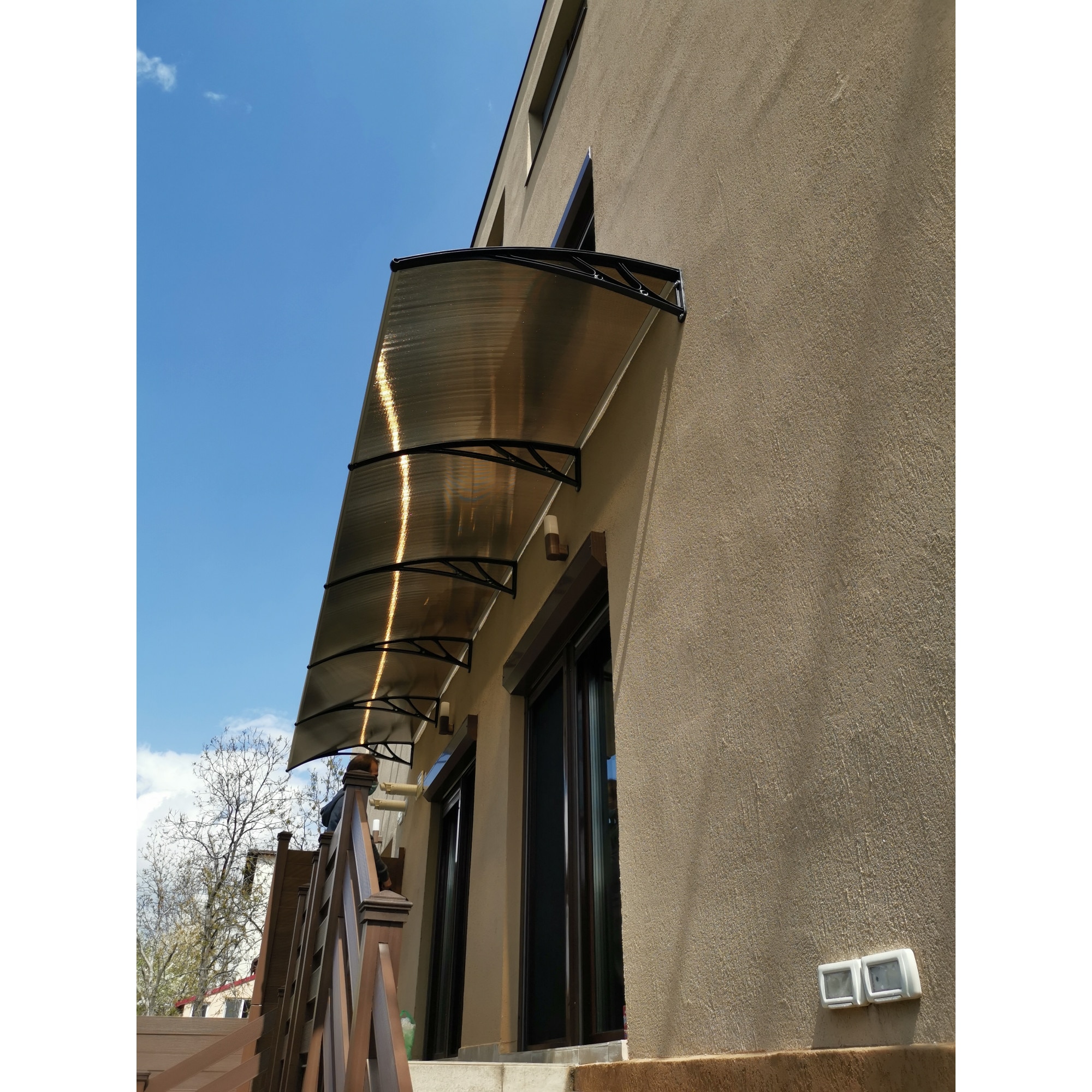 Copertina, marchiza modulara, Policarbonat celular, Bronz transparent ...