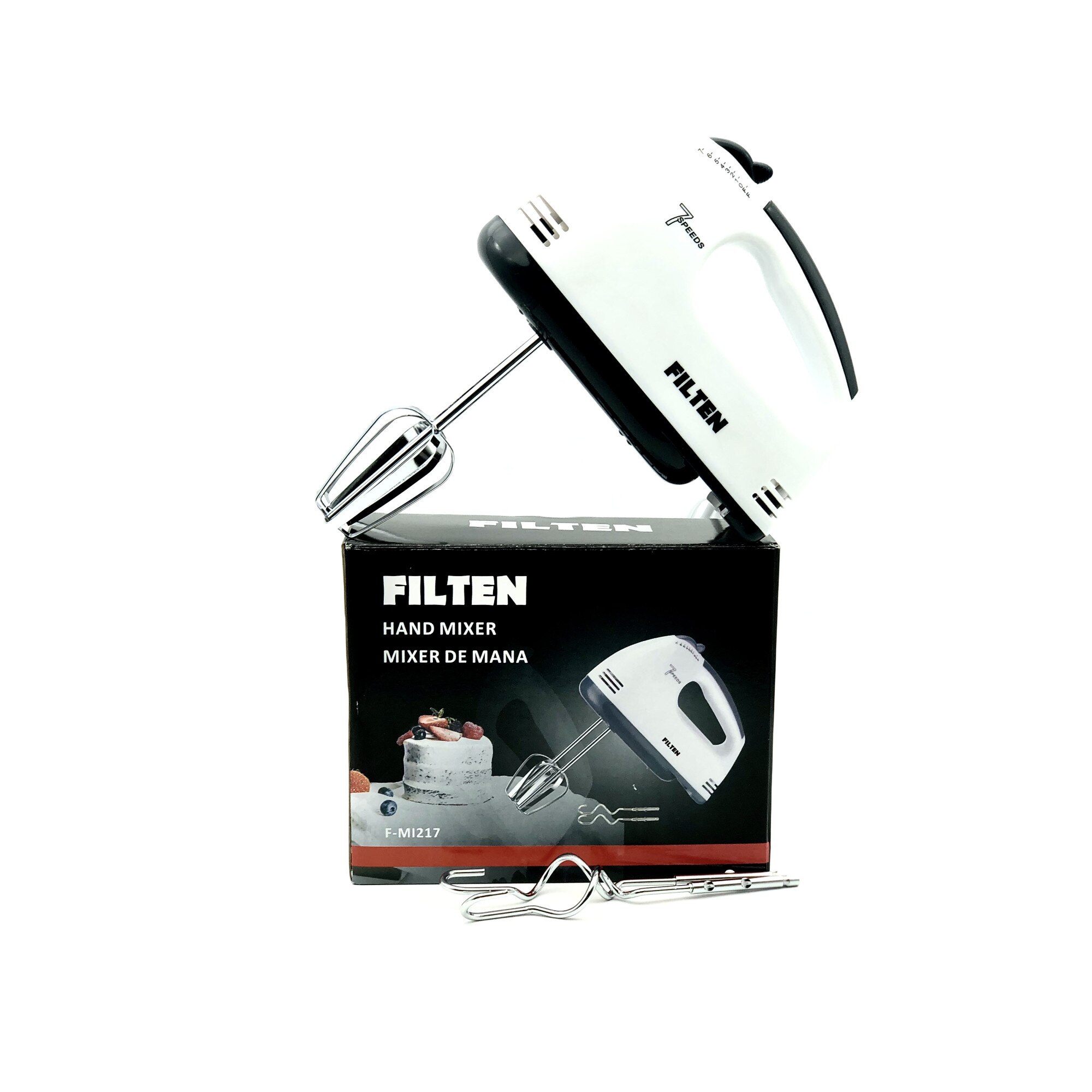 Mixer de mana Filten F-MI217, 120W, 7 viteze, Alb/Gri - eMAG.ro