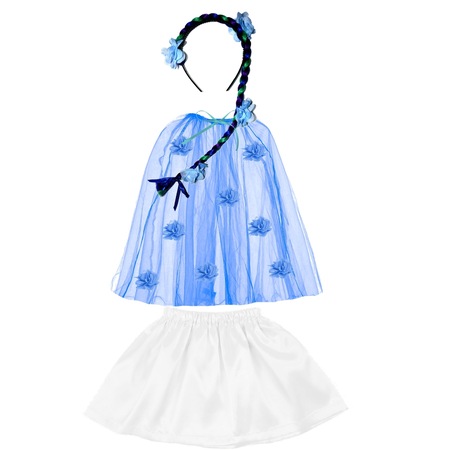 Costum 3 piese floare toporas/viorea Costumix, albastru/alb, 122-140cm ...