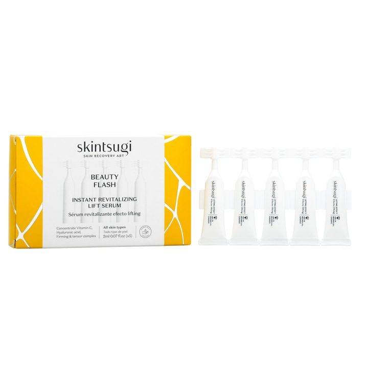 Ser revitalizant pentru ten, efect lifting instant, Skintsugi, 5 fiole ...