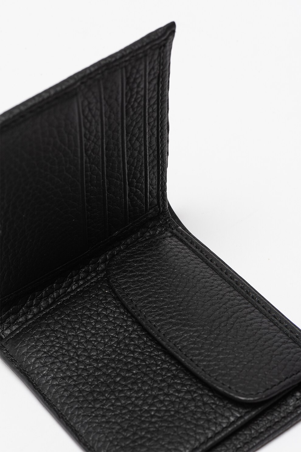 BOSS, Portofel pliabil din piele Crosstown, Negru - eMAG.ro