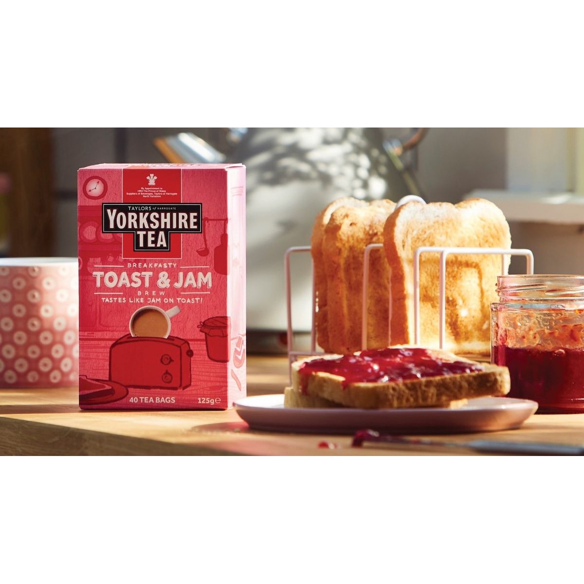 Черен чай Yorkshire Toast&Jam, Taylors of Harrogate, 40 пакетчета чай ...