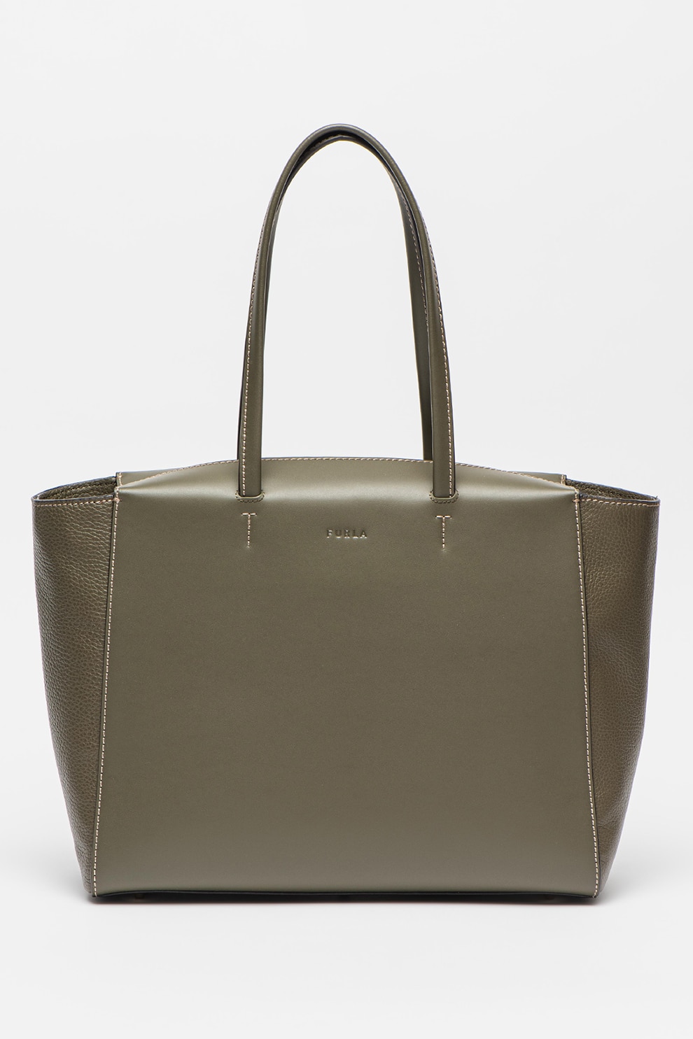 Furla, Geanta tote de piele Regina, Verde militar - eMAG.ro