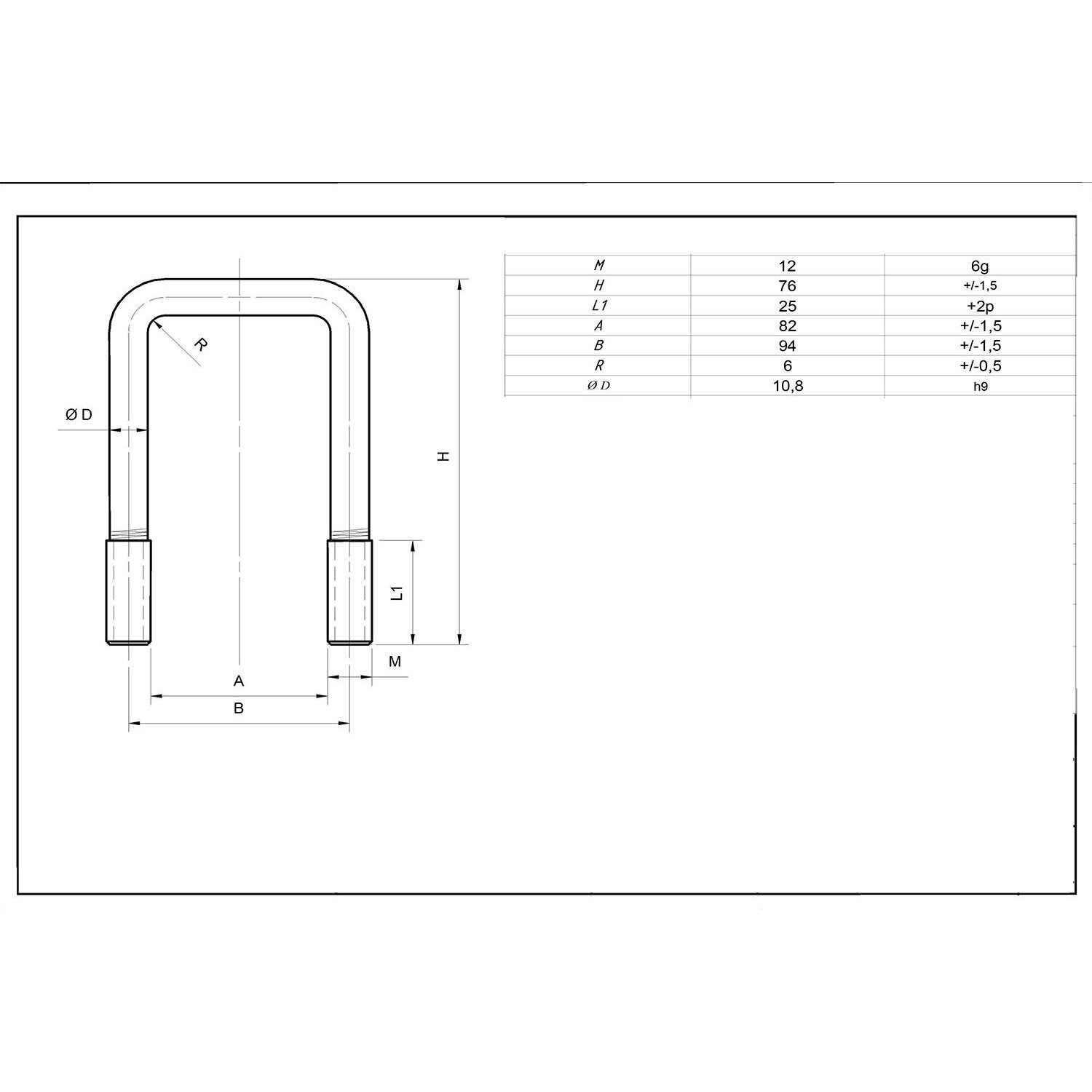 Surub U Bolt M12 65/82/65 - eMAG.ro