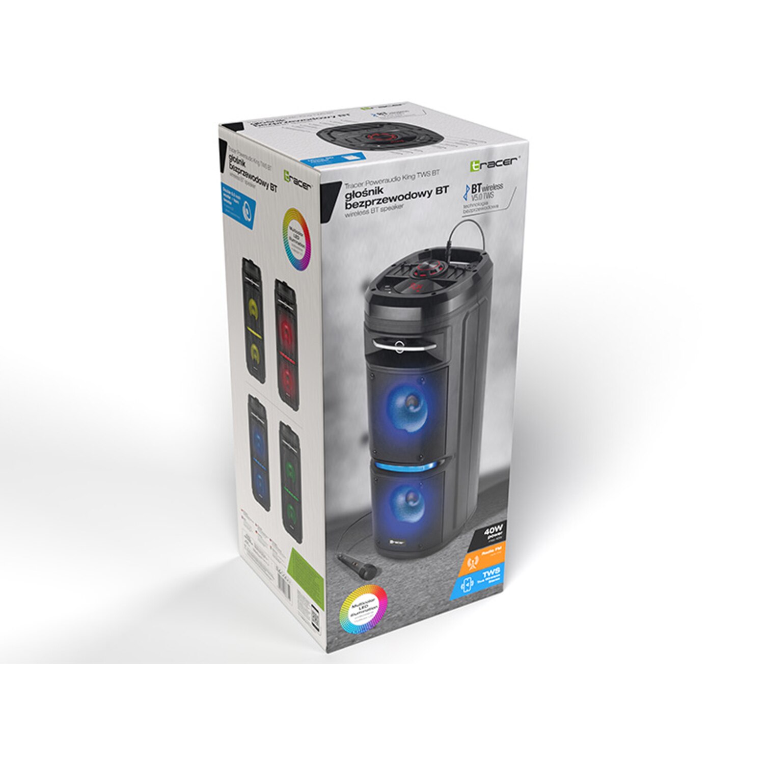 Boxa portabila Tracer Poweraudio King Bluetooth TWS, negru - eMAG.ro