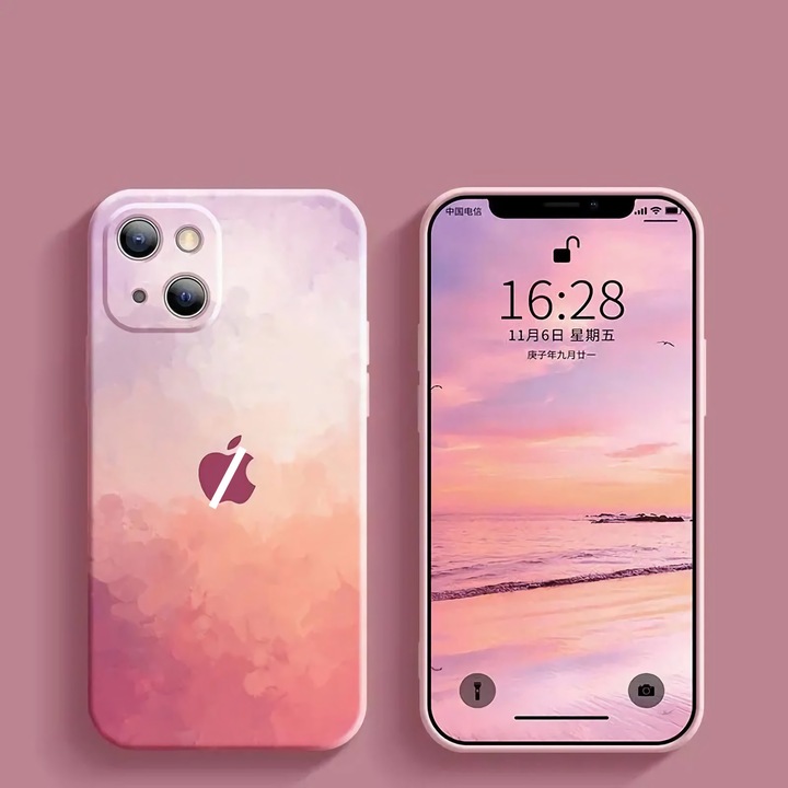 Husa de protectie din silicon compatibila cu iPhone 13, Moonlight ...