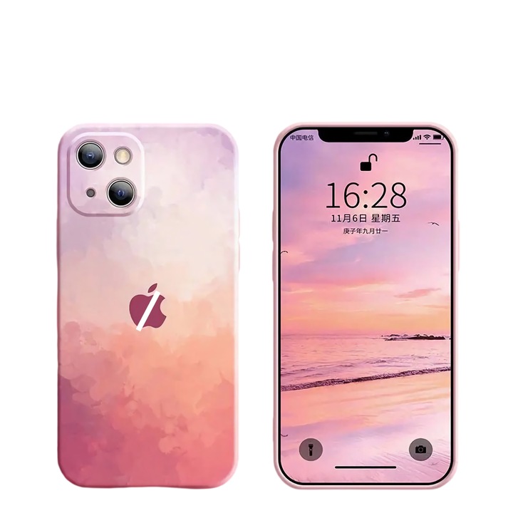 Husa de protectie din silicon compatibila cu iPhone 13, Moonlight ...