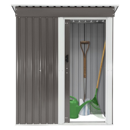 Magazie metal, ML Design, 150x184x76 cm, otel zincat, gri deschis ...