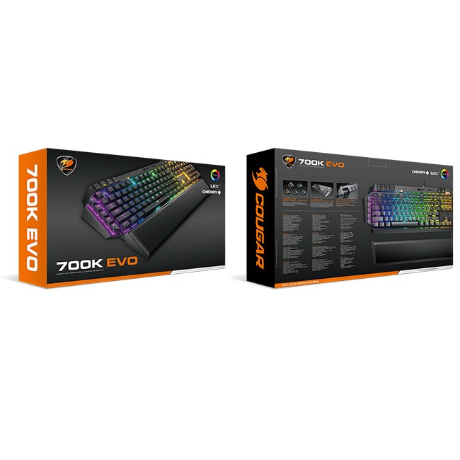 Tastatura gaming Cougar 700K Evo RGB, Cherry Mx Red, Negru - eMAG.ro
