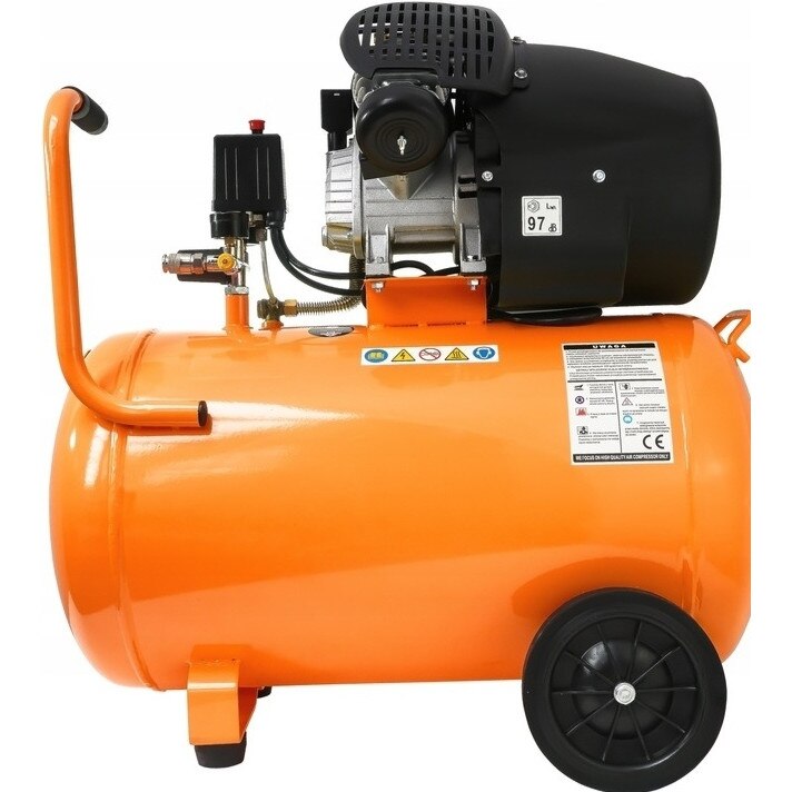 Compresor aer Notig 100l, 2 cilindrii, 8bari, 230V 440l/min - eMAG.ro
