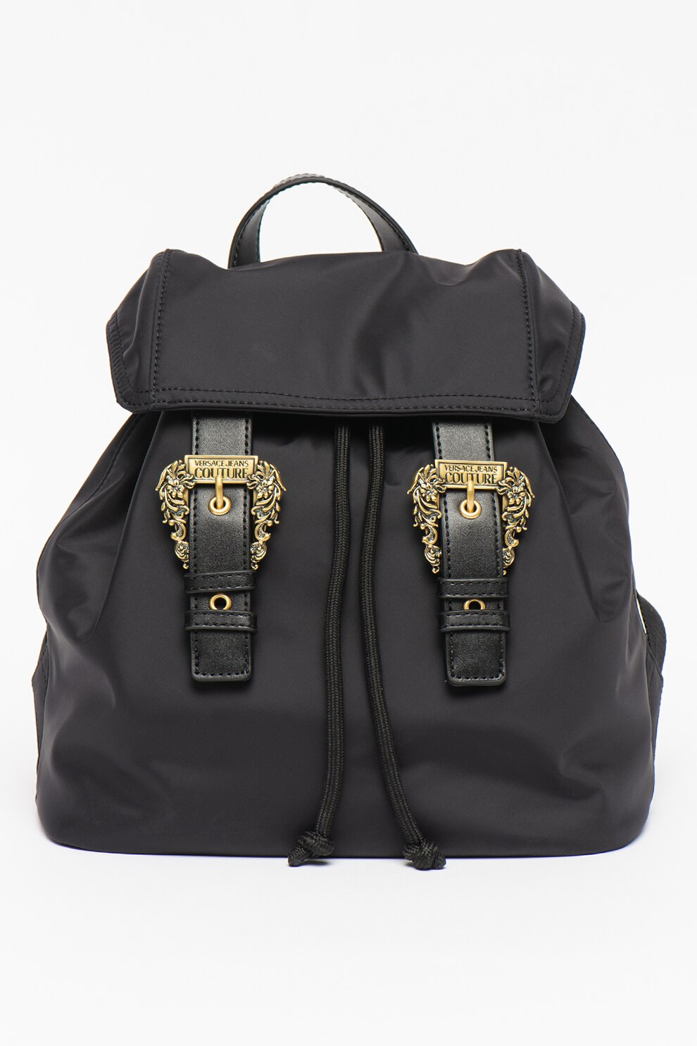 Versace Jeans Couture, Rucsac din material textil cu clapa, Negru - eMAG.ro