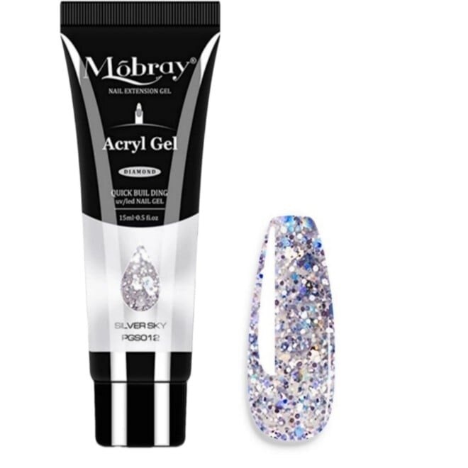Mobray Poly Gel körömépítő zselé, Csillagos ezüst 15 g - eMAG.hu