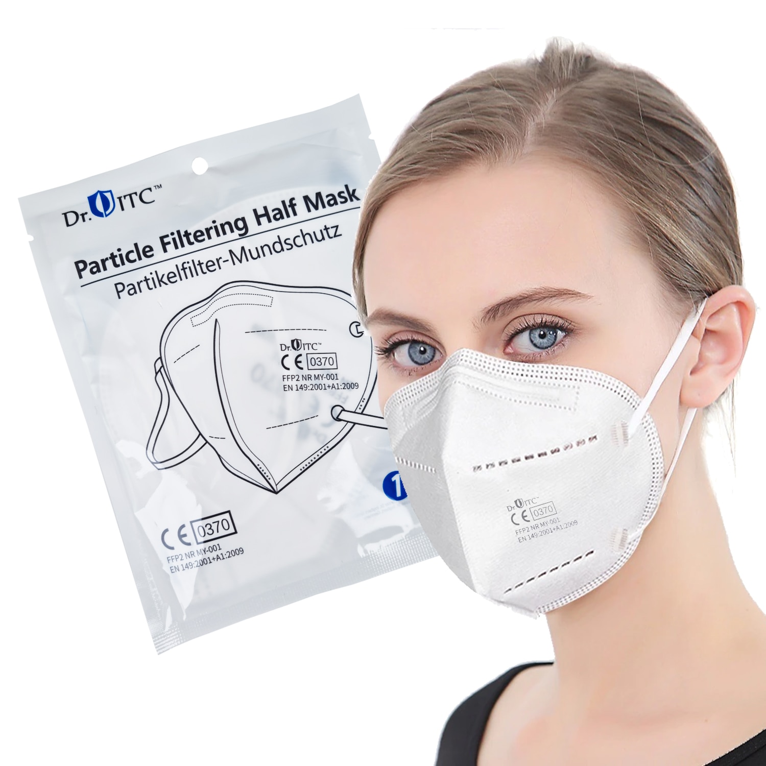 Set 20 Masti tip FFP2 Albe 5 Straturi Dr. ITC - eMAG.ro