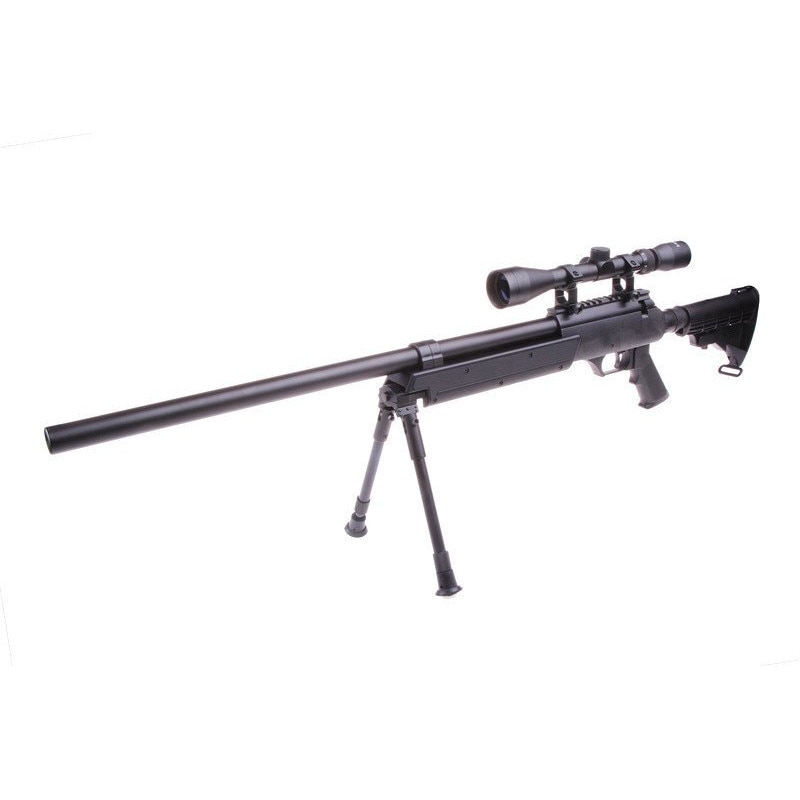 Sniper airsoft MB06B cu bipod, luneta si bile - eMAG.ro