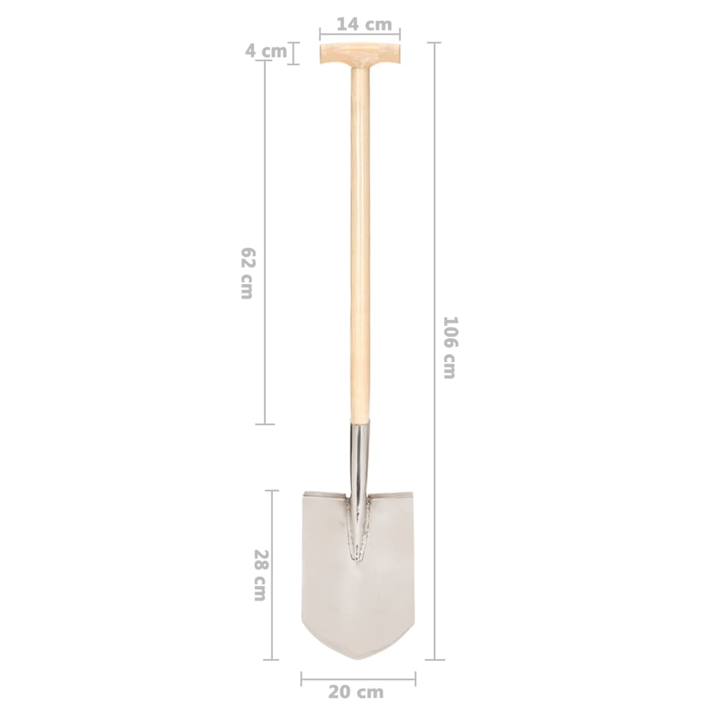 Lopata gradina cu maner in forma T, otel inoxidabil/lemn frasin 146147 ...