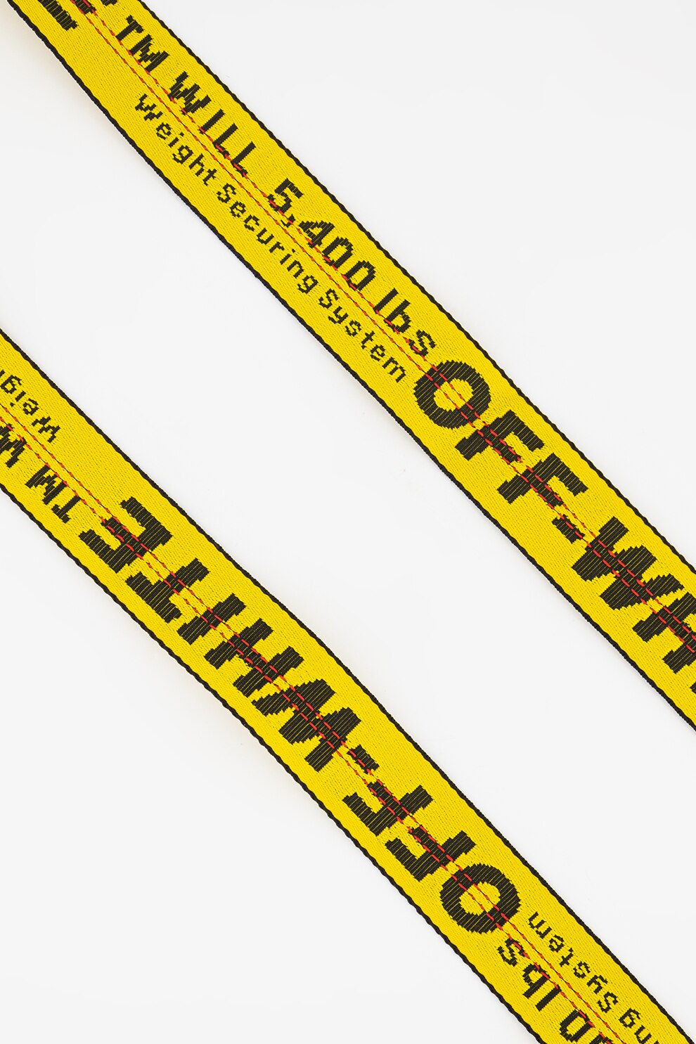 OFF-WHITE, Curea textila cu logo Classic Industrial, Galben, Negru ...