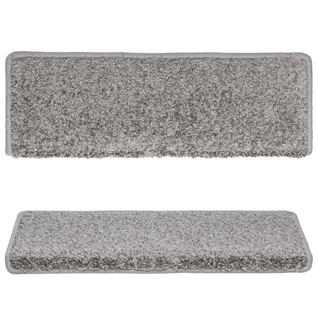 Covorase de trepte de scara vidaXL, 15 buc., gri, 65x21x4 cm - eMAG.ro