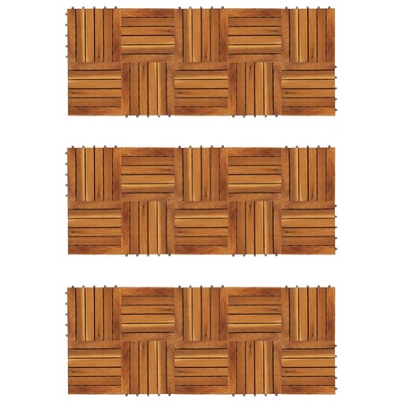 Set dale din lemn de salcam cu model vertical 30 x 30 cm, 30 buc 271791 ...