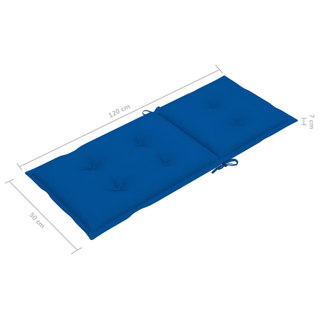 Set perne pentru scaun gradina, 6 buc, albastru regal, 120x50x7 cm ...