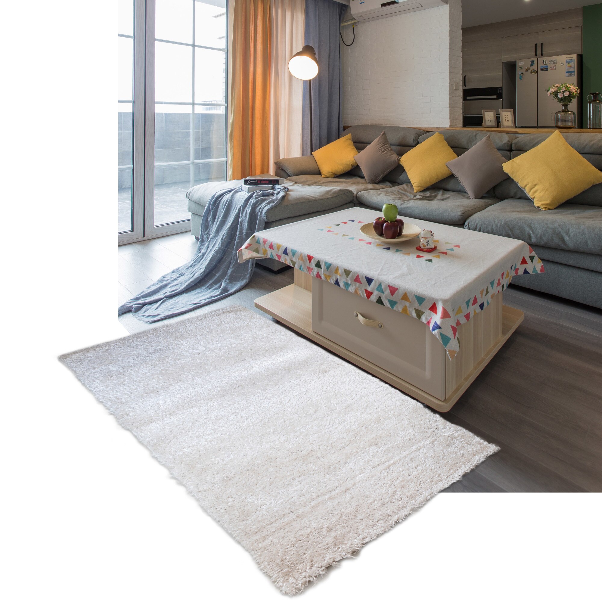 Covor modern cu fir lung NDomino Bril, 80x150 cm, polipropilena 100% ...