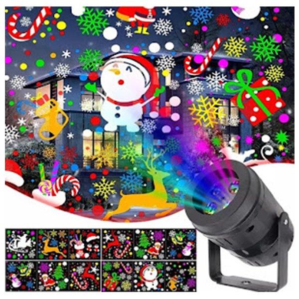 Proiector Sibel Bebe, 16 figurine rotative cu tematica de Craciun, RGB ...