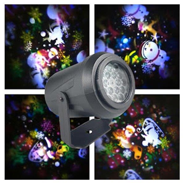 Proiector Sibel Bebe, 16 figurine rotative cu tematica de Craciun, RGB ...