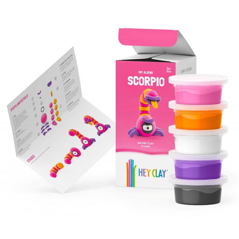 Set creatie 5 buc Hey Clay Scorpio, multicolor - eMAG.ro