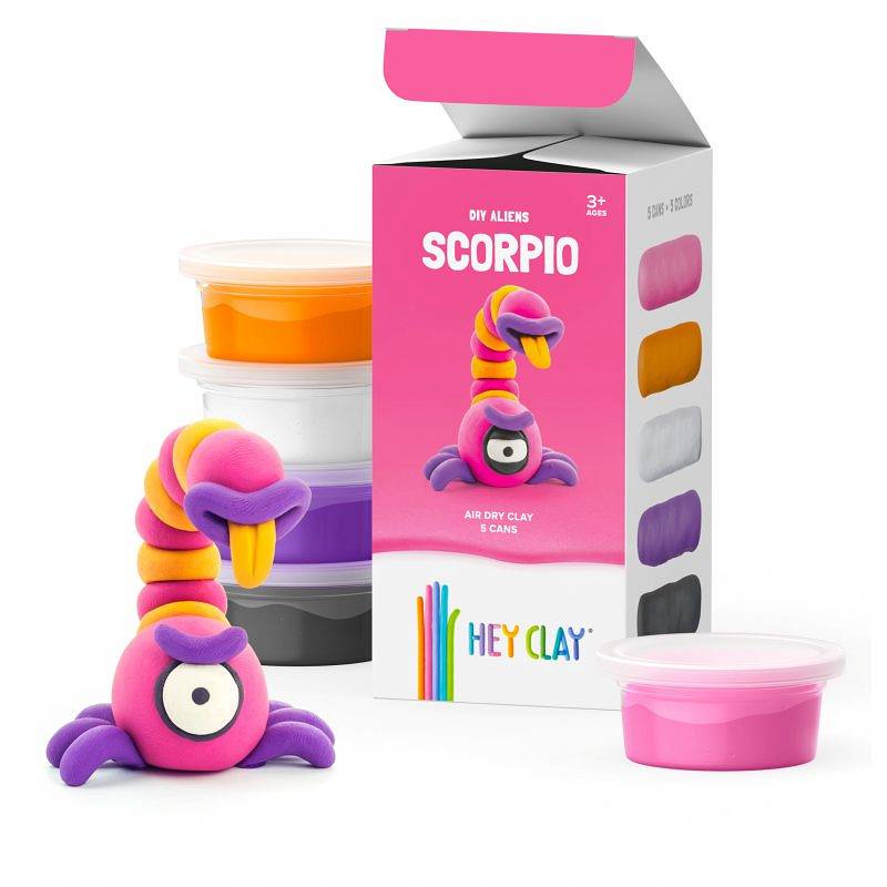 Set creatie 5 buc Hey Clay Scorpio, multicolor - eMAG.ro