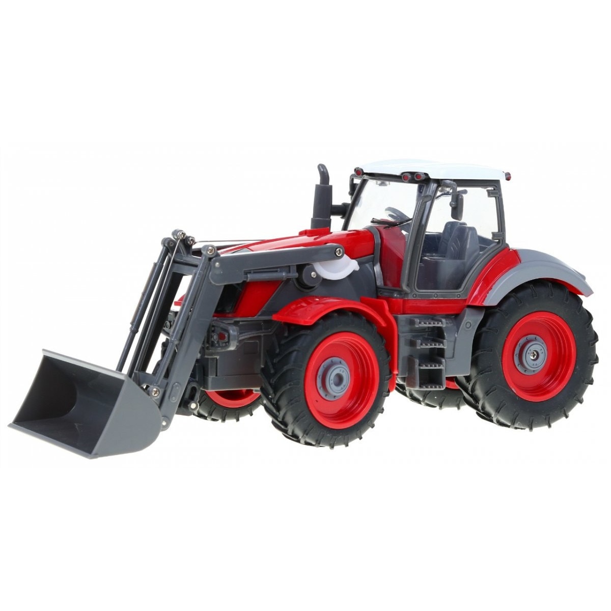 Tractor rosu, Remorca rosie cu telecomanda 64 cm x 18 cm x 17 cm - eMAG.ro