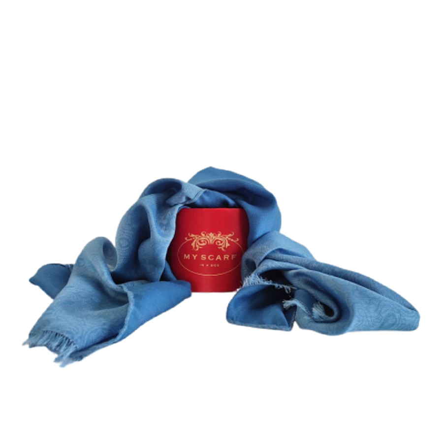 Fular de lux Masterpiece Collection, Bellini, unisex, albastru - eMAG.ro