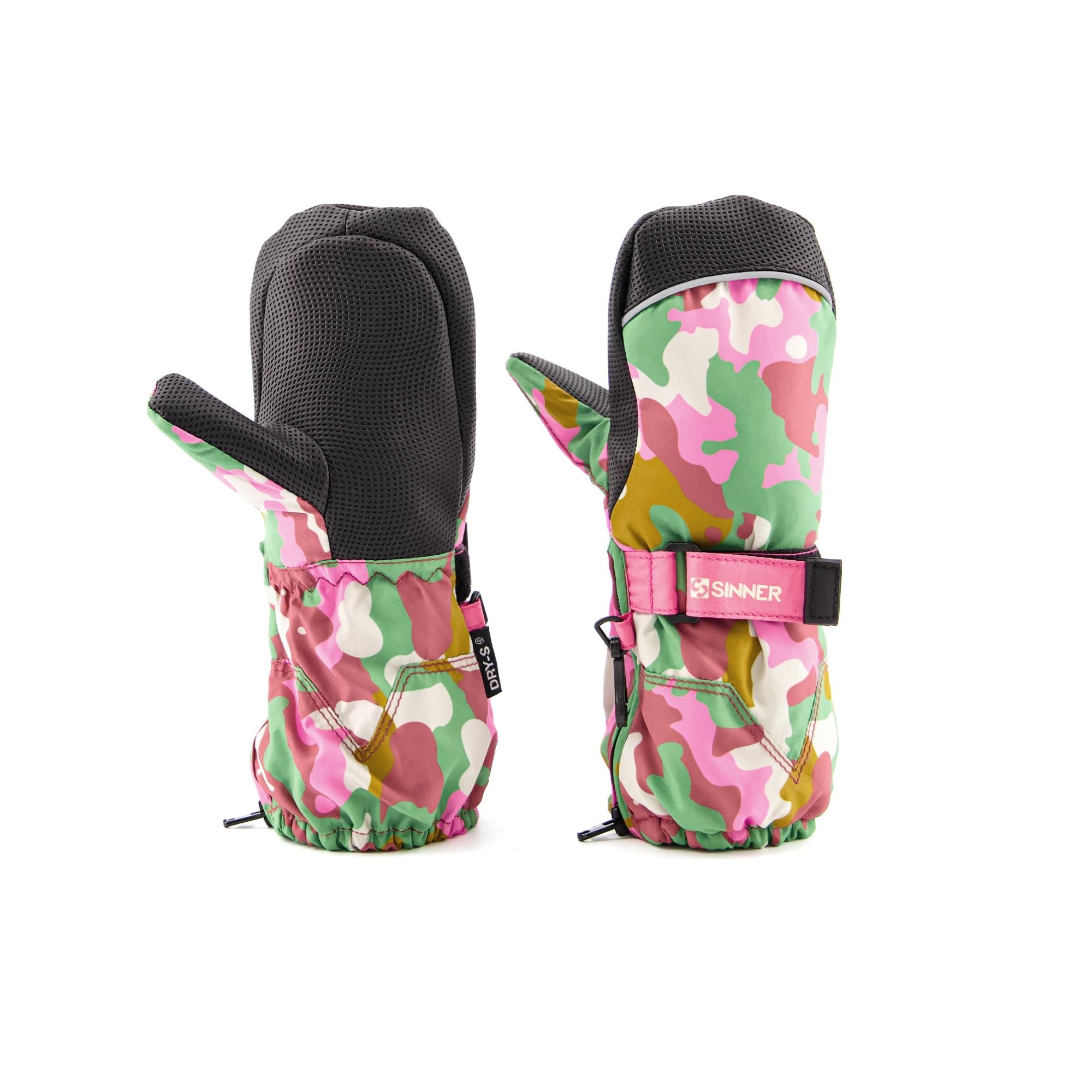Manusi schi copii, Sinner Timber Mitten, Roz camuflaj, 4-5 ani - eMAG.ro