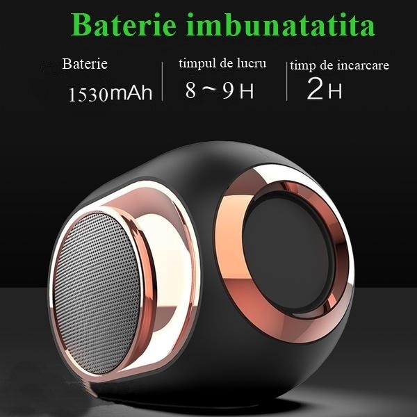 Boxa portabila 10 W, Bluetooth, USB, AUX, autonomie 9 ore, culoarea ...