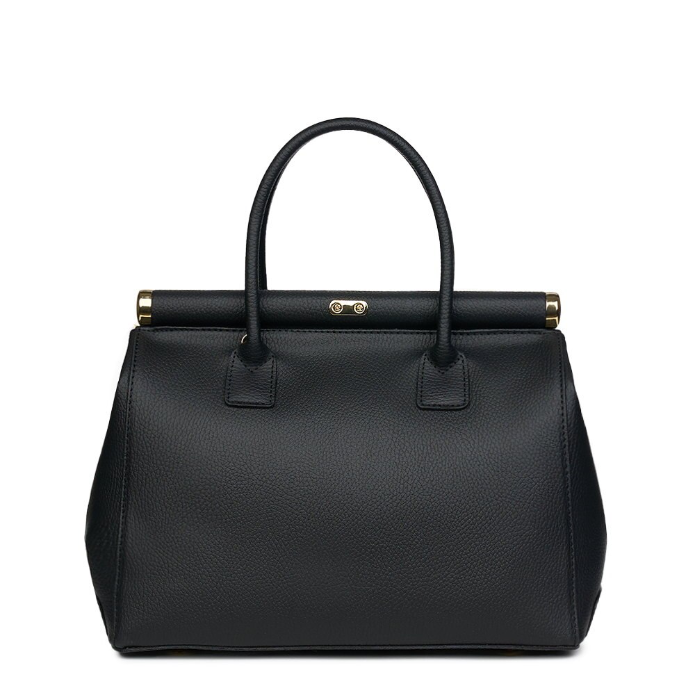 Geanta piele cu par de ponei Bianca negru/animal print - eMAG.ro