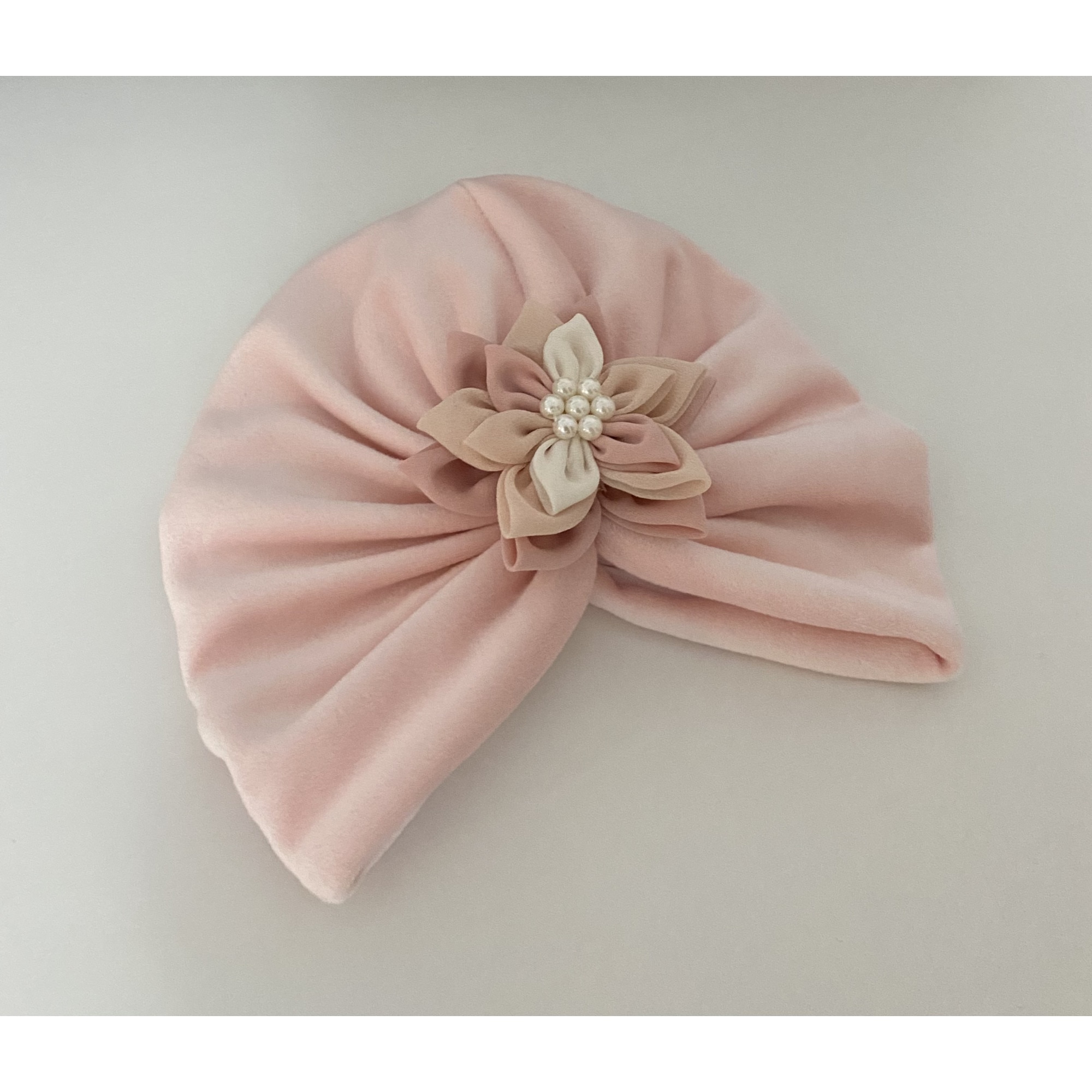 Turban catifea roz corai cu floare roz prafuit 4-5 ani - eMAG.ro