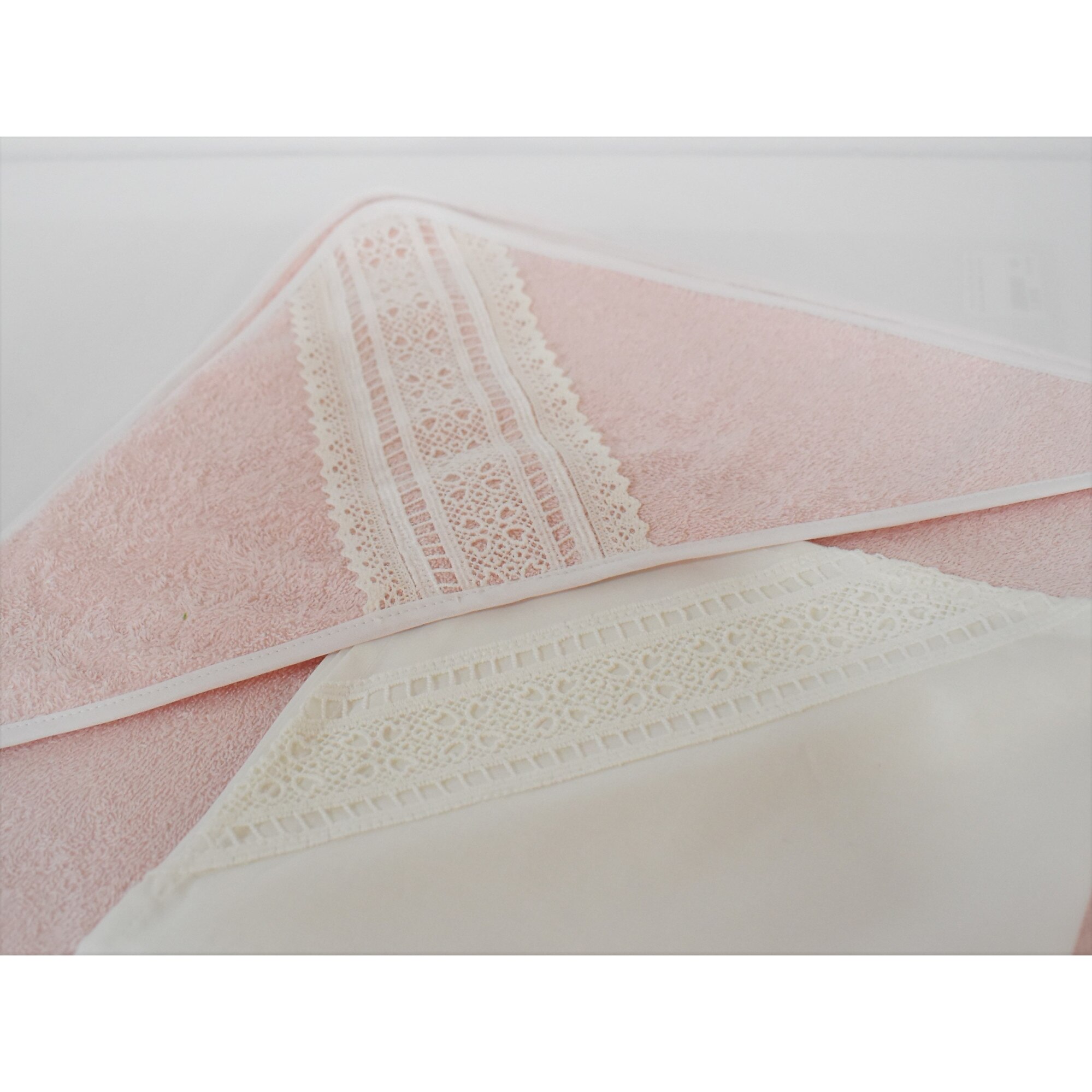 Set botez unicat 9 piese Dantela cu Inimii- Odorul Mamei- Trusou, cufar ...