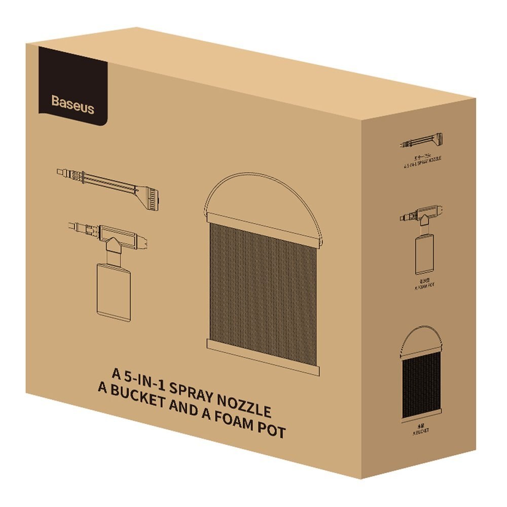 Set spalare auto Baseus, Dual Power, Negru (CRDDSQ-01) (CPBD000001 ...