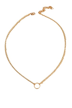 Lantisor elegant simplu, cu medalion inel Auriu - eMAG.ro