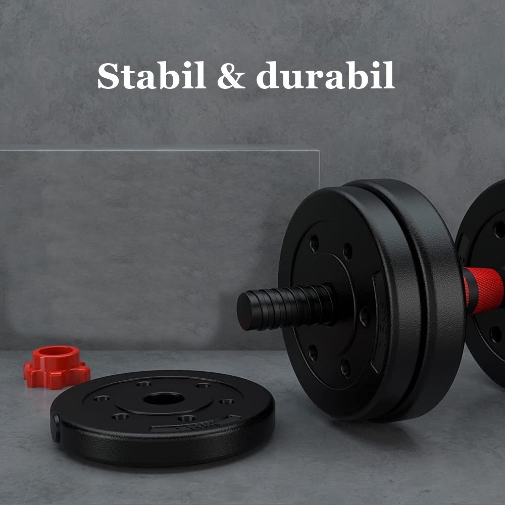 Set gantere si haltera reglabile 2 in 1 greutatea HMS SGP20 20 kg - eMAG.ro