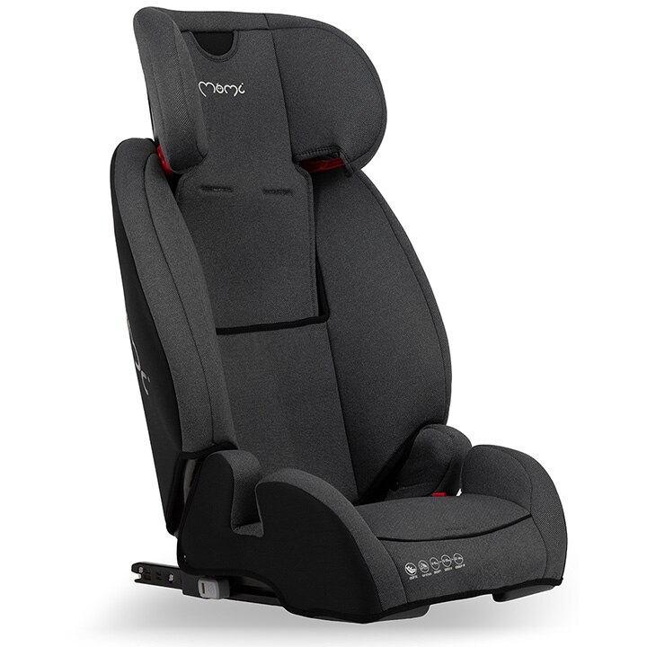 Scaun auto, MoMi BAHARI, Negru, Sistem de prindere ISOFIX si TOP TETHER ...
