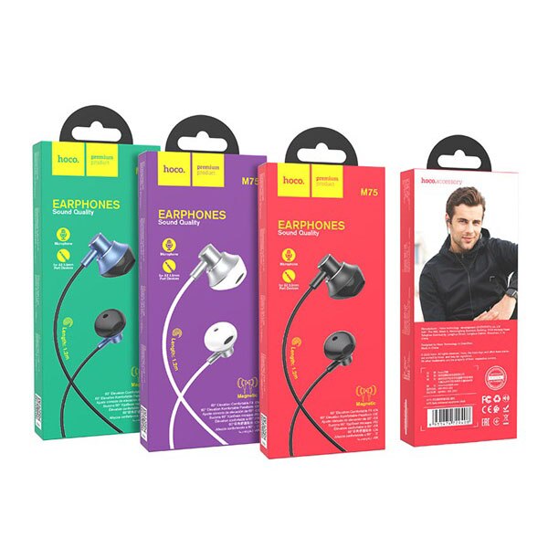 Casti HOCO, Mufa de 3,5 mm, Microfon, Buton de inregistrare, Control ...