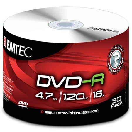 Set Discuri Emtec Dvd-R, 120 min / 4,7 GB, 16x - 50 bucati - eMAG.ro
