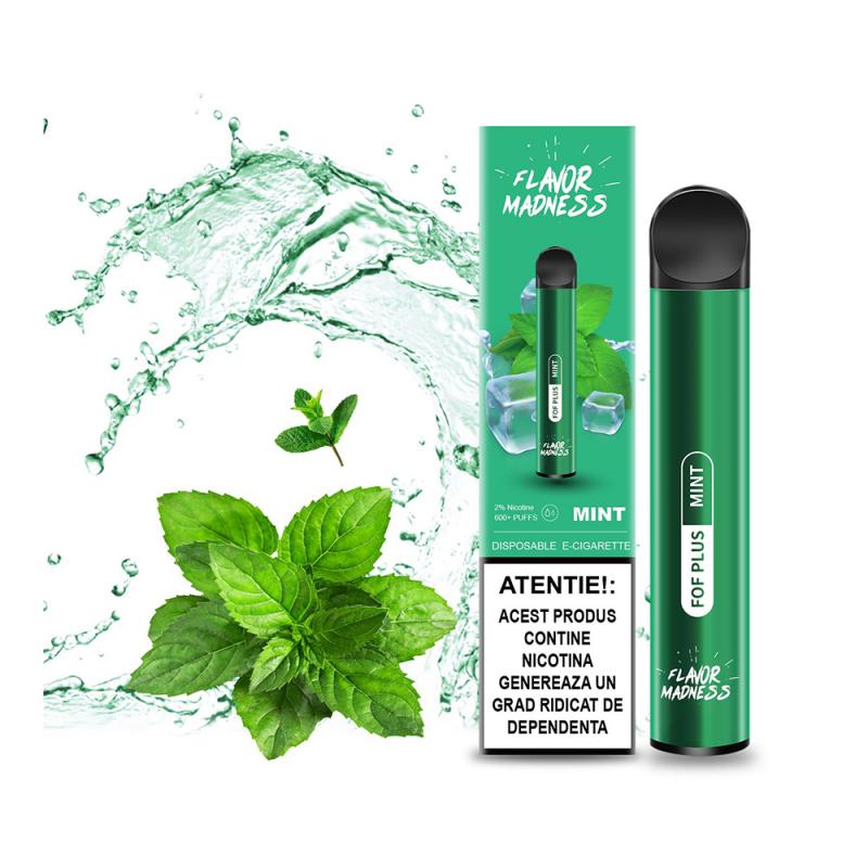 Tigara Electronica de Unica Folosinta cu Nicotina - Puff Bar FOF Plus - Mint - eMAG.ro