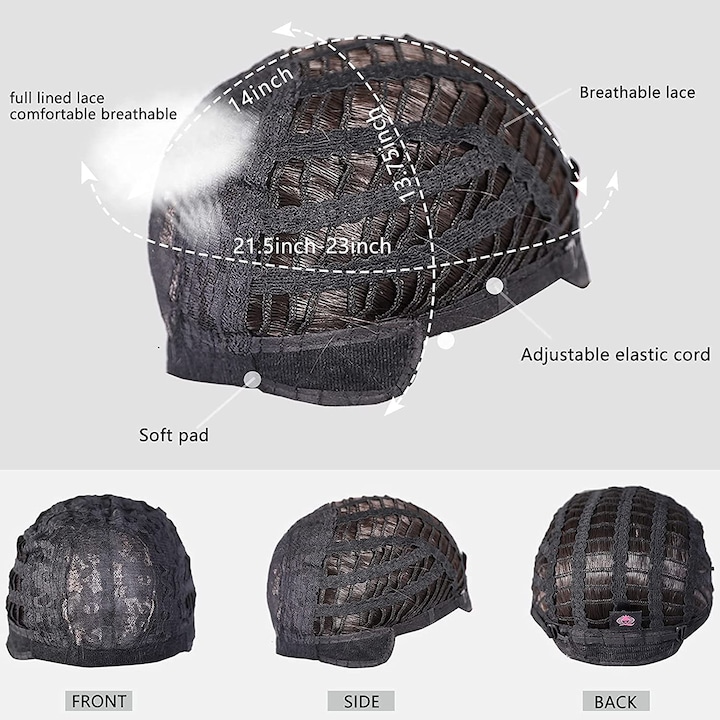 Peruca lunga cu breton din par natural, 58cm, Cool brown - eMAG.ro