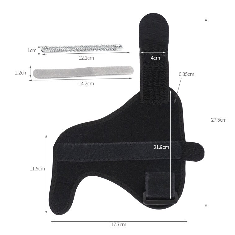 Orteza cu atela pentru mana si deget, 4U®, Marime universala, Negru ...