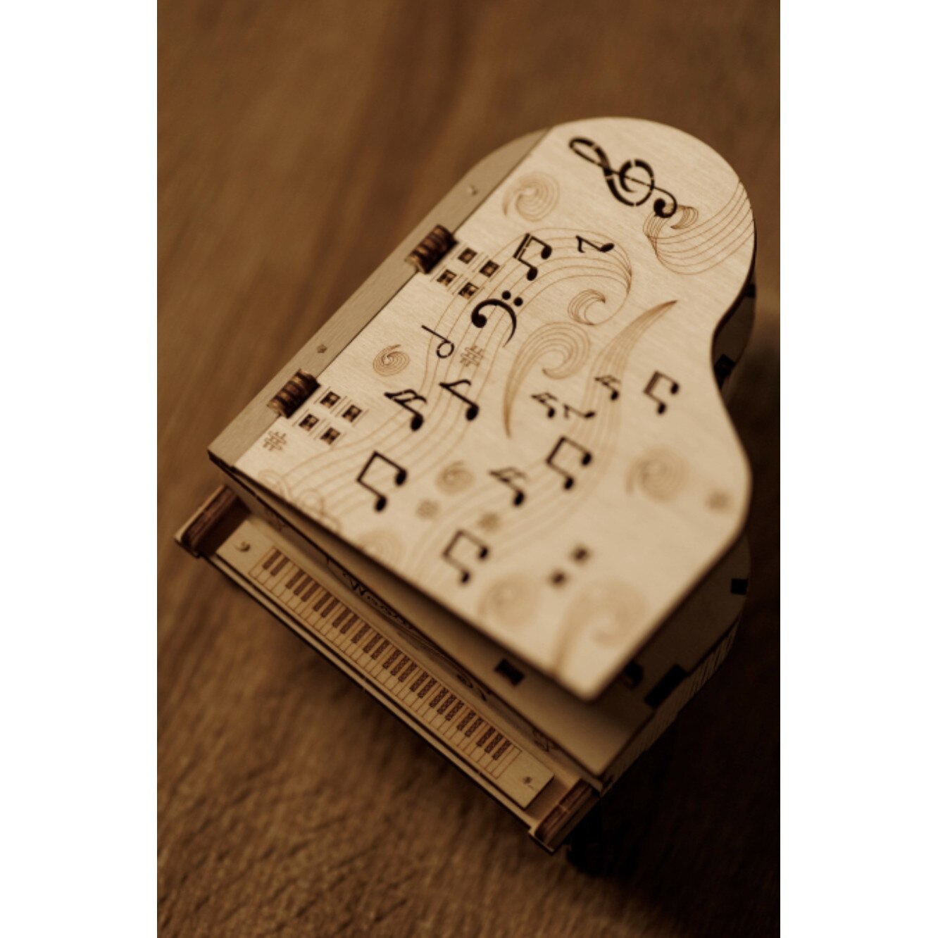 3D mechanikus fa puzzle és zongora zenedoboz - eMAG.hu
